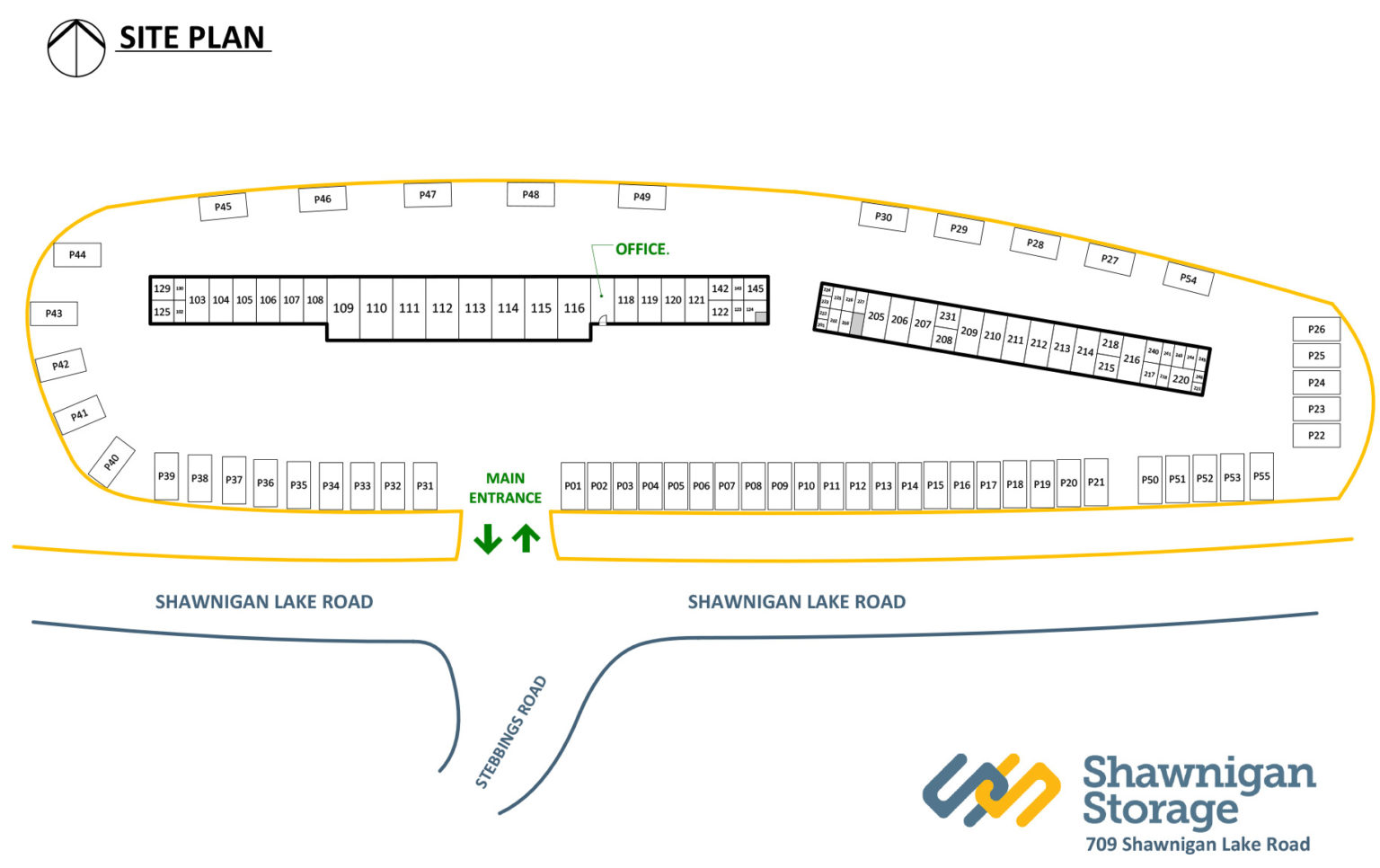 Storage Units Site Plan - Shawnigan Storage