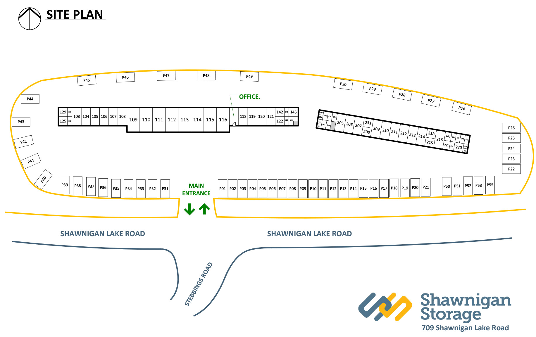 Storage Units Site Plan - Shawnigan Storage